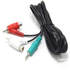 simply silver - new gaming headset splitter cable 6'ft male 3.5mm to rca for turtle beach x3 x31