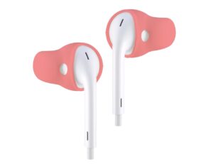 acous design purest earbuds covers anti-slip sport covers compatible with apple earpods and airpods (pale red)