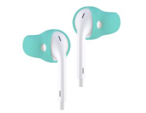 acous design purest earbuds covers anti-slip sport covers compatible with apple earpods and airpods (light blue)