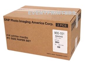 dnp m4 4x6 printer media (800 prints). for use with dnp m4, m3, altech ads megapixel iii citizen systems cv01-h01 printers. comes with samples of our photo folders! (eventprinters brand).