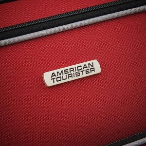 American Tourister Fieldbrook XLT Softside Upright Luggage, Red/Black, 3-Piece Set (BB/21/25)