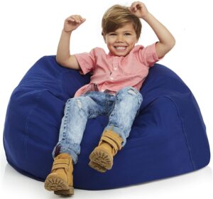 delmach bean bag chair cover | stuffed animal storage | 38" width extra large | 100% cotton canvas | double stitched | durable zipper | fill with anything soft | beans not included