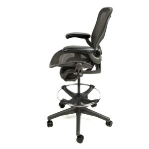 Herman Miller Aeron Drafting Stool Size C with After Market Drafting Ring