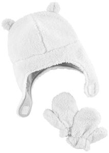 simple joys by carter's baby hat and mitten set, ivory, 0-9 months