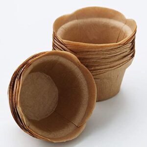 SK Cupcake Liners Baking Muffin Paper Baking Cups for Weddings, Birthdays, Baby Showers (Natural 50pcs)