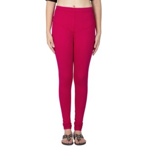 sarjana handicrafts women cotton churidar leggings authentic casual pants (magenta)