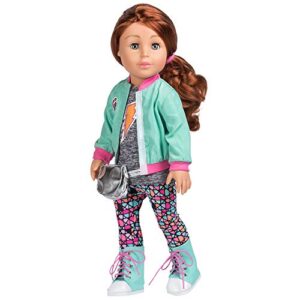 adora amazon exclusive amazing girls collection, 18” realistic doll with changeable outfit and movable soft body, birthday gift for kids and toddlers ages 6+ - sam