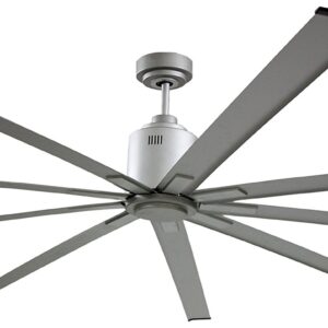 Big Air 96" Industrial Indoor Ceiling Fan, 6 Speed with Remote, Silver