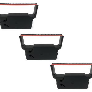 MARS POS Ribbons Compatible with Citizen DP600 IR61BR Ribbon (Red Black, 3 Pack)