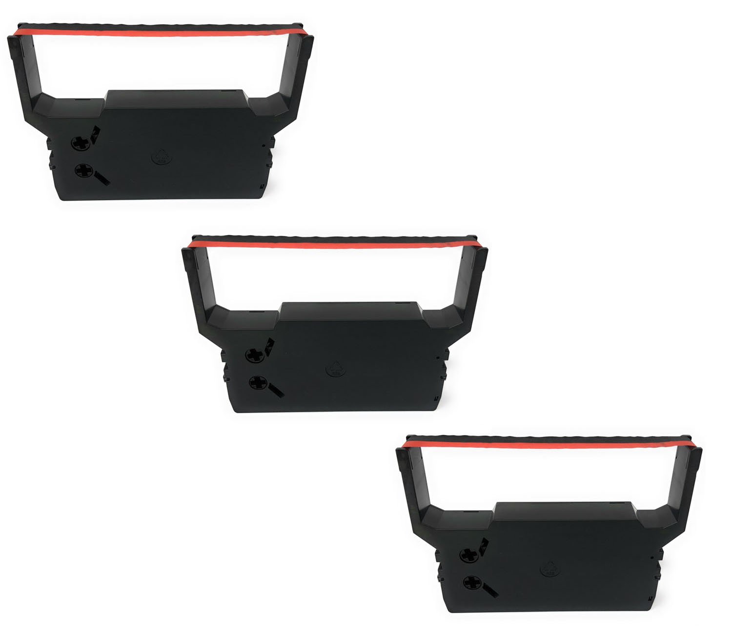 MARS POS Ribbons Compatible with Citizen DP600 IR61BR Ribbon (Red Black, 3 Pack)