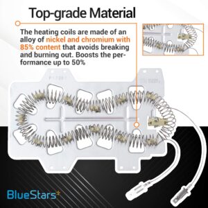 BlueStars DC47-00019A Dryer Heating Element DC96-00887A DC47-00018A Thermal - For Samsung DV45H7000EW/A2 DV40J3000EW/A2 DV42H5000EW/A3 DV42H5200EW/A3 DV48H7400EW/A2 DVE50R5400V/A3 DV42H5200EP/A3 Dryer