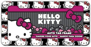 chroma graphics 42558 hello kitty emoji heads plastic frame, 12.5x6.25x0.2, black/white/red