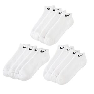 nike men's 6-pk. low-cut performance socks, s 8-12 (white)