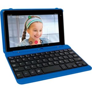 rca voyager 7 inch 16gb tablet with keyboard case and android os, blue