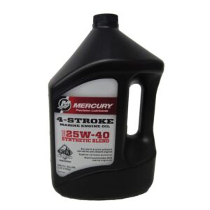 mercury 4 stroke synthetic blend 25w-40 engine oil 92-8m0078630 case 3 gallons