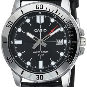 Casio MTP-VD01L-1EV Men's Enticer Stainless Steel Black Dial Casual Analog Sporty Watch