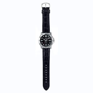 Casio MTP-VD01L-1EV Men's Enticer Stainless Steel Black Dial Casual Analog Sporty Watch