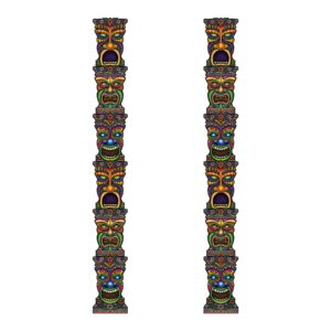 beistle jointed tiki totem pole party accessory pack of 2