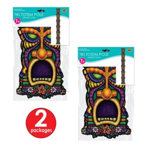 Beistle Jointed Tiki Totem Pole Party Accessory Pack of 2