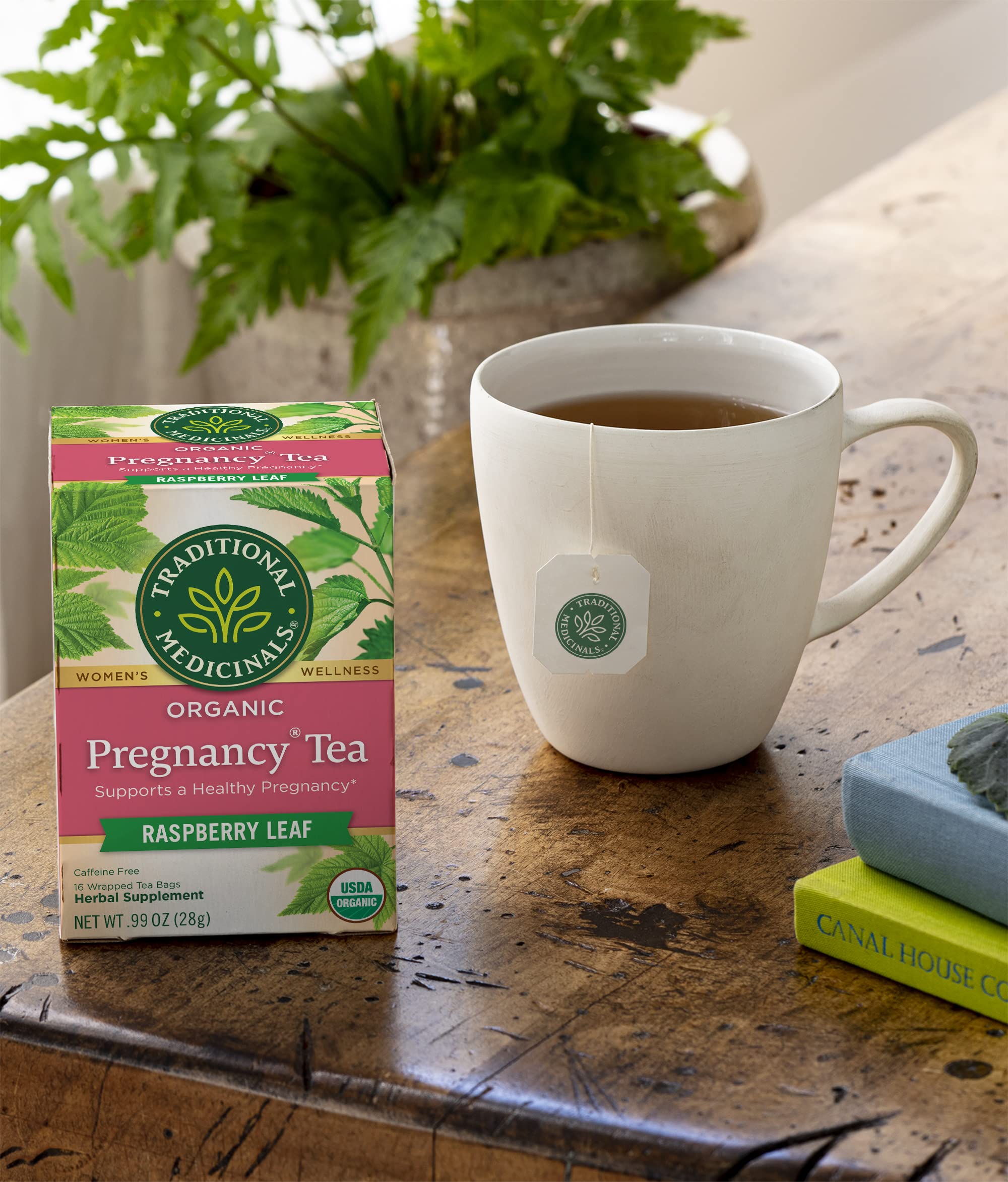 Traditional Medicinals Organic Pregnancy Tea Raspberry Leaf Herbal Tea, Supports Healthy Pregnancy, (Pack of 3) - 48 Tea Bags Total