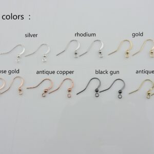 COIRIS 100 Pairs Earwires French Earring Hooks/Dangle Earring Findings Jewelry Making DIY (EH-1008-antique copper)