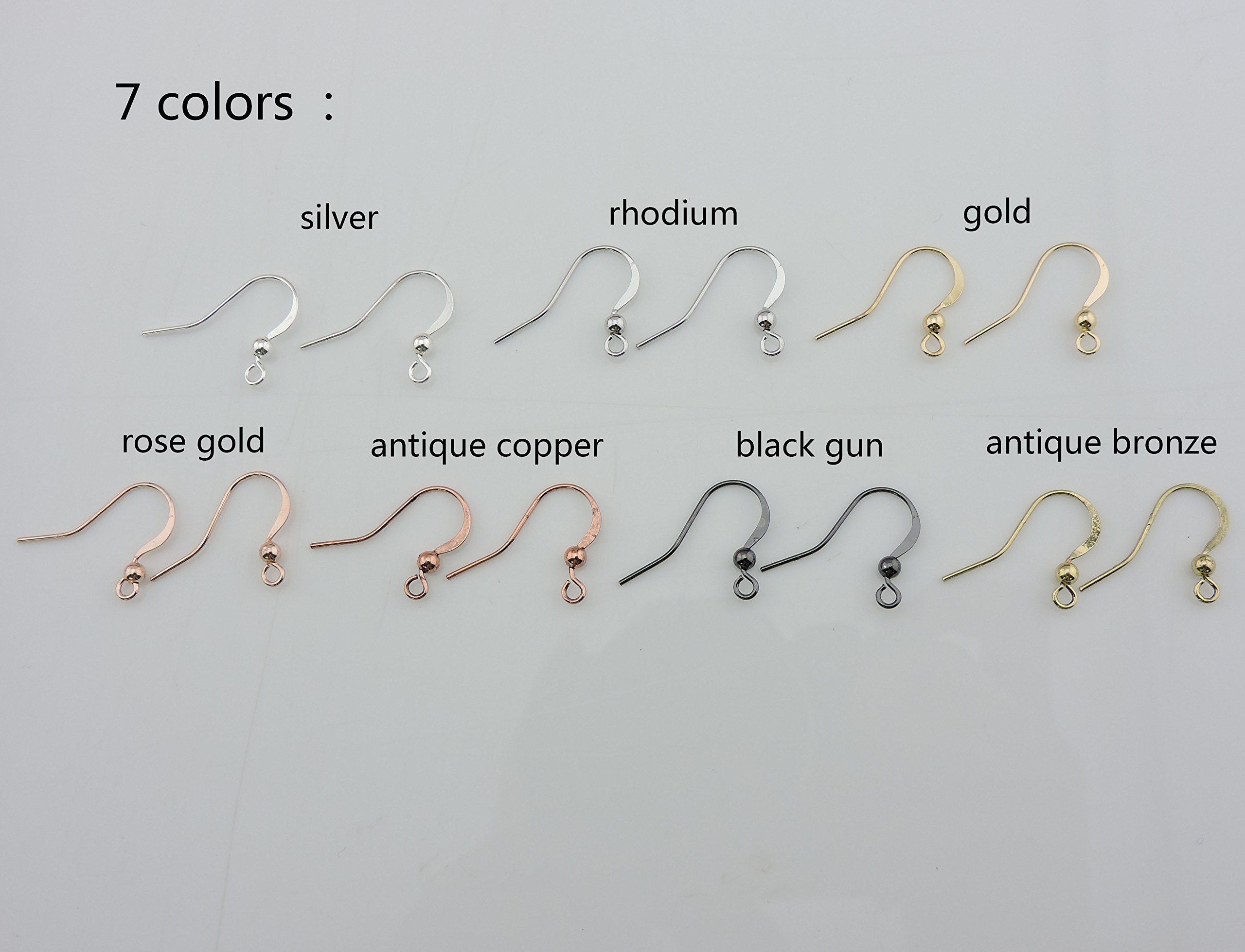 COIRIS 100 Pairs Earwires French Earring Hooks/Dangle Earring Findings Jewelry Making DIY (EH-1008-antique copper)