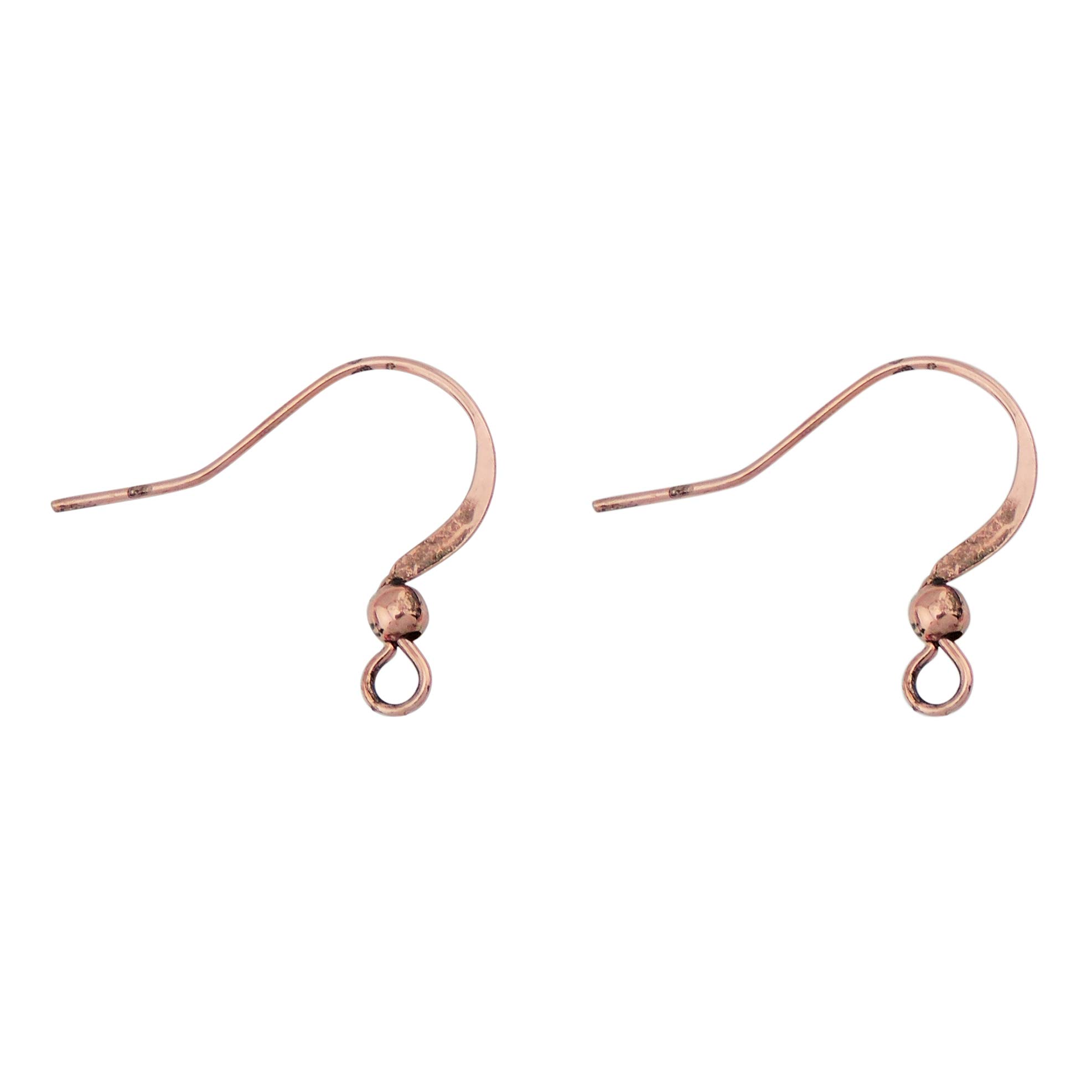 COIRIS 100 Pairs Earwires French Earring Hooks/Dangle Earring Findings Jewelry Making DIY (EH-1008-antique copper)