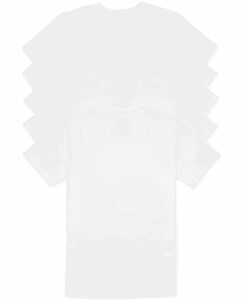 calvin klein men's cotton classics 5-pack undershirts, 5 white crewneck, large