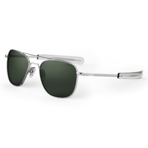 randolph usa | bright chrome classic aviator sunglasses for men or women polarized 100% uv