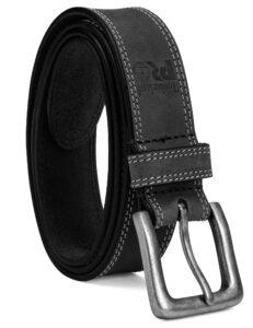 timberland pro men's 38mm boot leather belt, black, 42