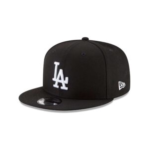 new era 950 los angeles dodgers basic snapback hat (black/white) men's cap