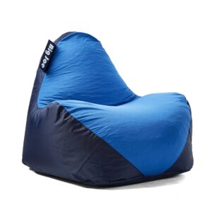 big joe warp bean bag chair, blue/navy spandex and smartmax, durable polyester nylon blend, 2.5 feet