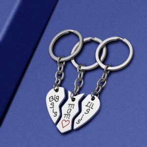 iWenSheng Mom Birthday Gift from Daughter - 3PCS Mom Big Sister Little Sister Mother Daughter Keychain Mother’s Day Gift Christmas Gifts for Mom