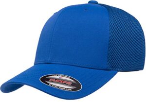 flexfit unisex ultrafibre airmesh fitted trucker hat, royal, large-x-large