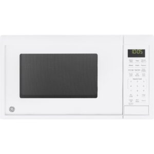 GE Countertop Microwave Oven | 0.9 Cubic Feet Capacity, 900 Watts | Kitchen Essentials for the Countertop or Dorm Room | White