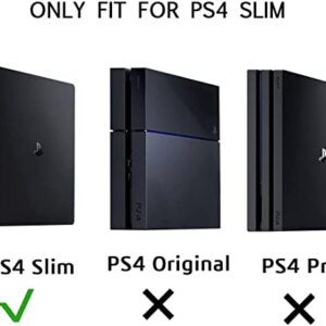 Monzlteck New Wall Mount for PS-4 Slim, Near or Behind TV, Space Saving,Customized to Perfectly Fit PlayStation4 Slim,Easy to Install