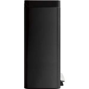 KOHLER 20940-BST 13 Gallon Kitchen Step Trash Can with Foot Pedal, Soft Close Lid, Black Stainless Steel