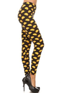 leggings depot high waisted camouflage & multiple print leggings for women-full length-s502, taco mia, one size