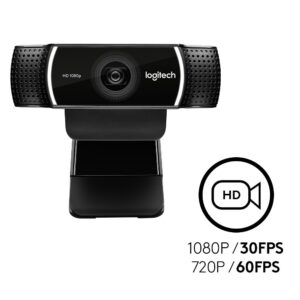 Logitech C922x Pro Stream Webcam Full 1080p HD Camera Background Replacement Technology for YouTube or Twitch Streaming (Renewed)