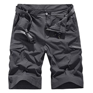 men's outdoor stretch quick drying cargo pockets hiking camping fishing athletic shorts with multi pockets army military