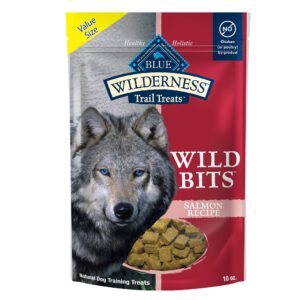 blue buffalo wilderness trail treats wild bits training treats for dogs, grain-free dog treats, salmon recipe, 10-oz. bag