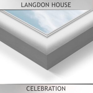 Langdon House 11x14 Silver Picture Frame, Contemporary Glam Photo Frame 11 x 14, Wall Mount or Table Top, Celebration Collection