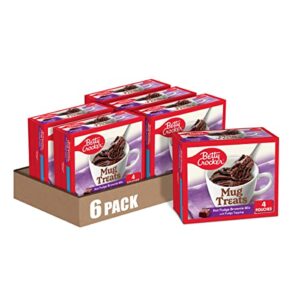 betty crocker mug treats hot fudge brownie mix with fudge topping, 4 servings, 13.9 oz. (pack of 6)