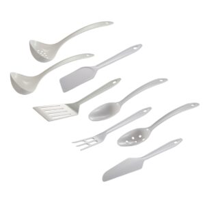 hutzler lopol plastic utensils set, 11", white