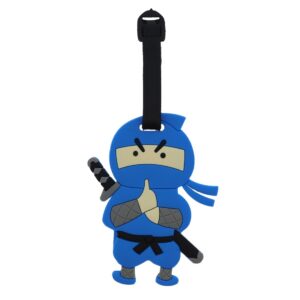 ninja boy luggage tag cute suitcase label