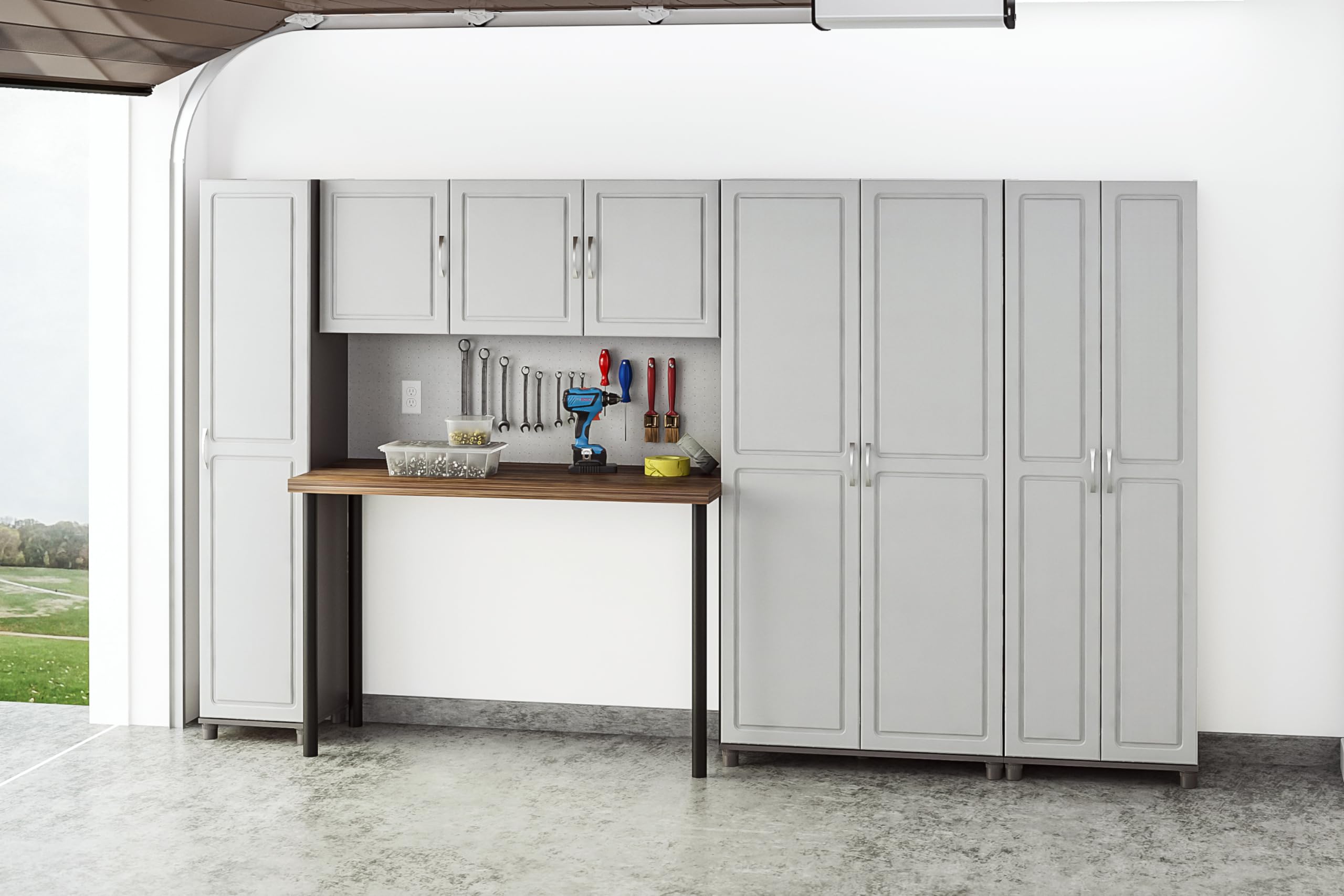 SystemBuild Kendall 54" Wall Cabinet in Gray