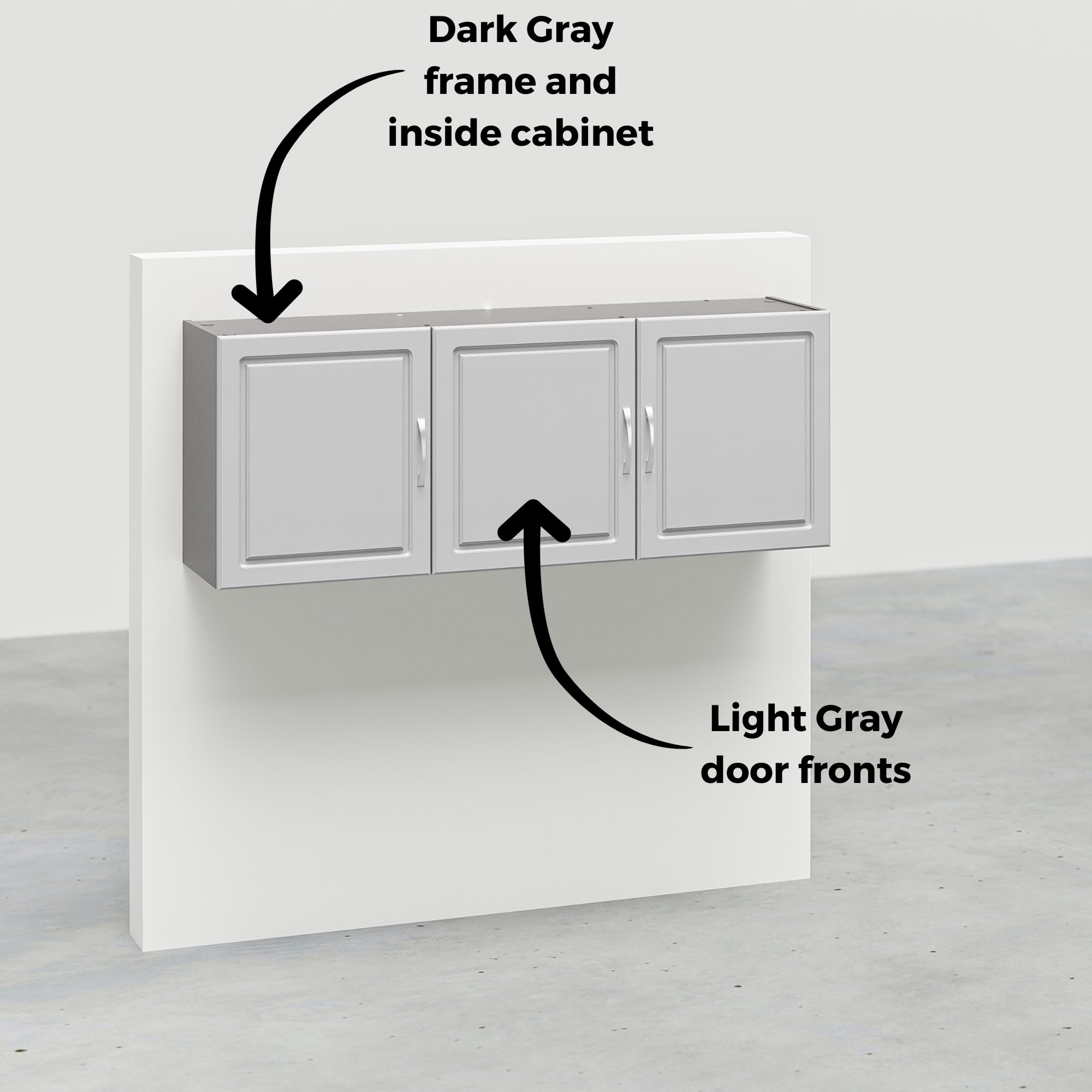 SystemBuild Kendall 54" Wall Cabinet in Gray