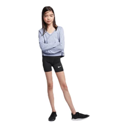 Nike Pro Big Kids' (Girls') Shorts (Black, S)