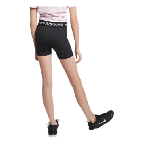 Nike Pro Big Kids' (Girls') Shorts (Black, S)