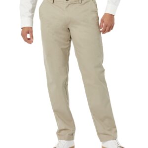 Amazon Essentials Men's Straight-Fit Wrinkle-Resistant Flat-Front Chino Pant, Khaki Brown, 40W x 32L